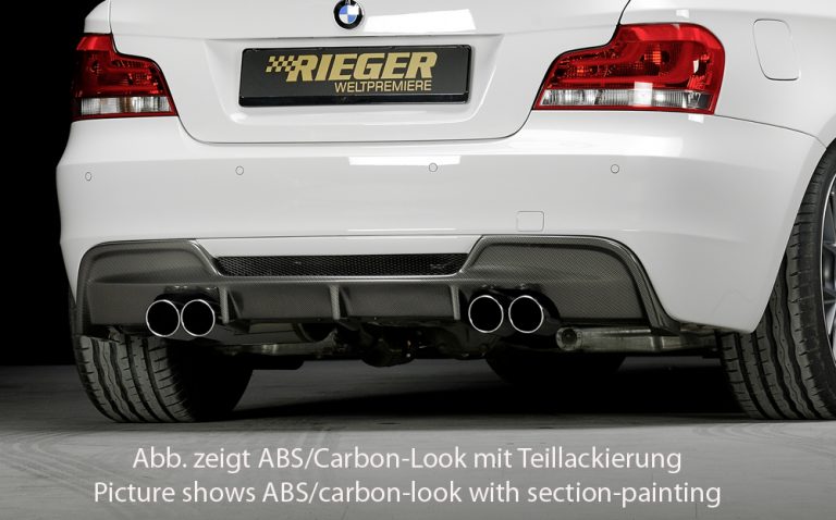 BMW 1 series E82 Coupe & E88 Convertible Rieger Rear Insert Diffuser ...