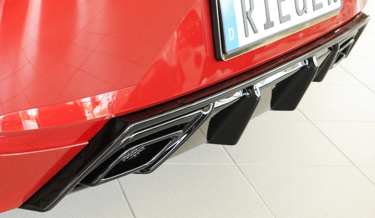 Seat Ibiza KJ (2017 onwards) Rear Diffuser suit Standard Exhaust ABS ...